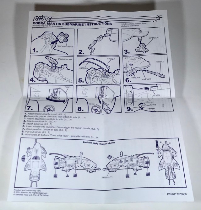 2002 GI Joe Cobra Mantis Sub Review – The Dragon Fortress